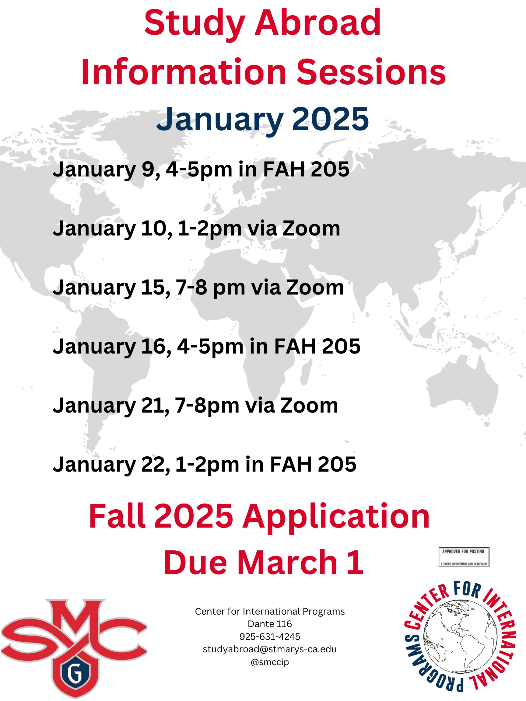 Study Abroad Information Session | Saint Mary's College